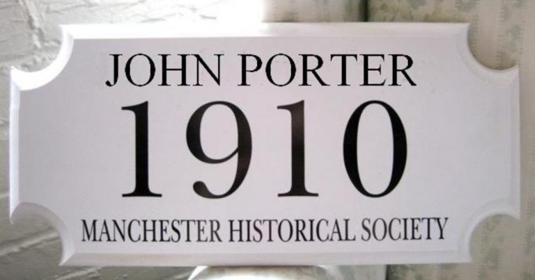 House Marker - Manchester Historical Society